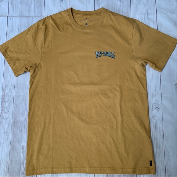 Shirts | Rip Curl Shred Till Dead Surfing Mustard Yellow Tshirt Mens ...